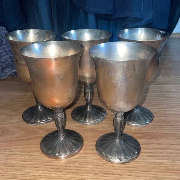 Dining | Antique Silver Plated Goblets | Poshmark